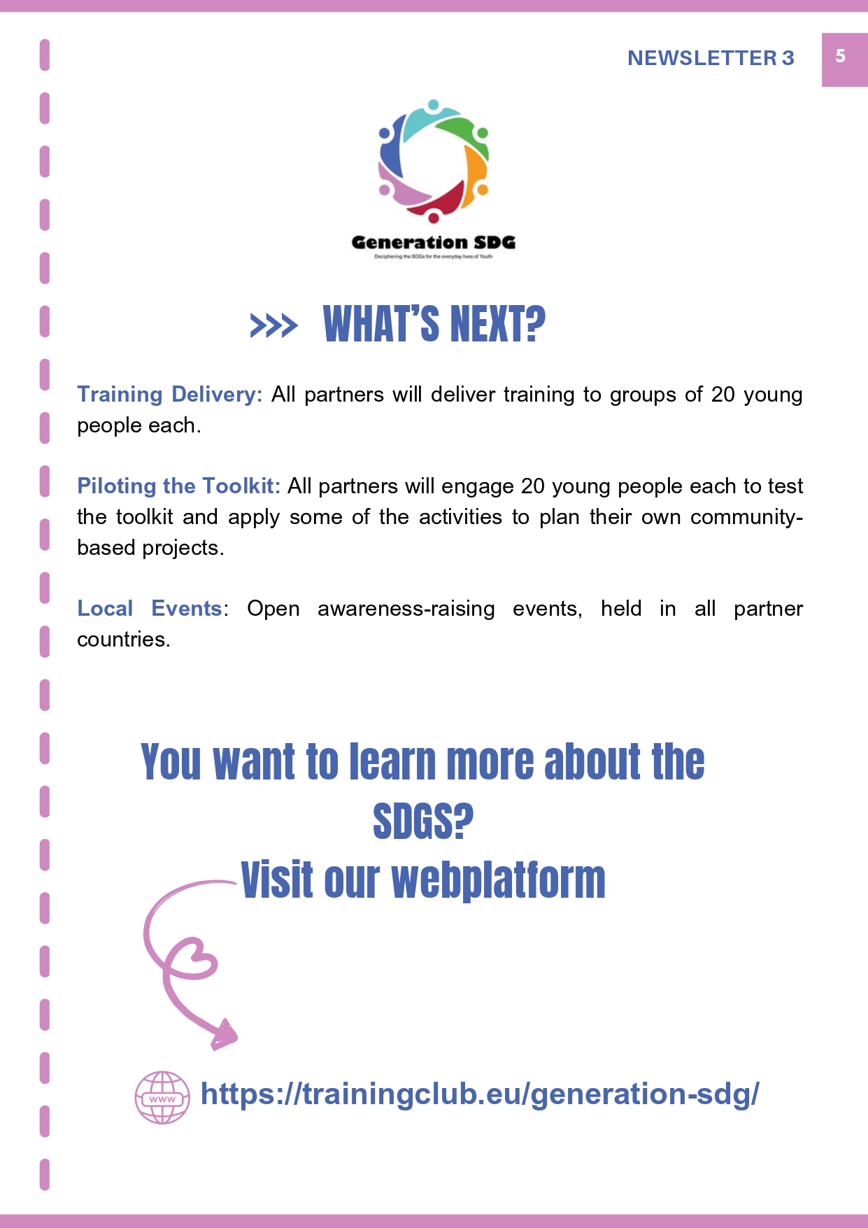 The 3rd Newsletter of the Generation SDG project! - Kainotomia